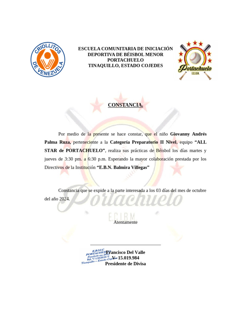 CONSTANCIA andrea | PDF