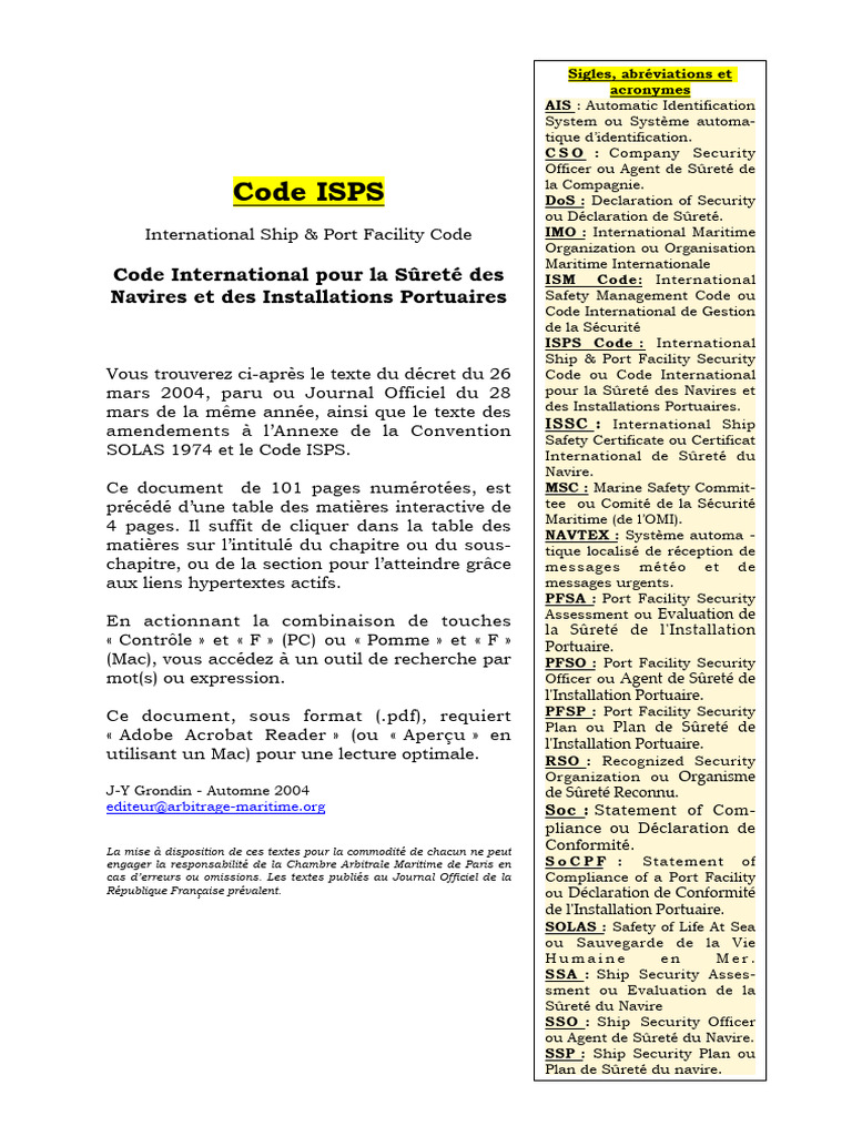 Code - ISPS Resolution | PDF