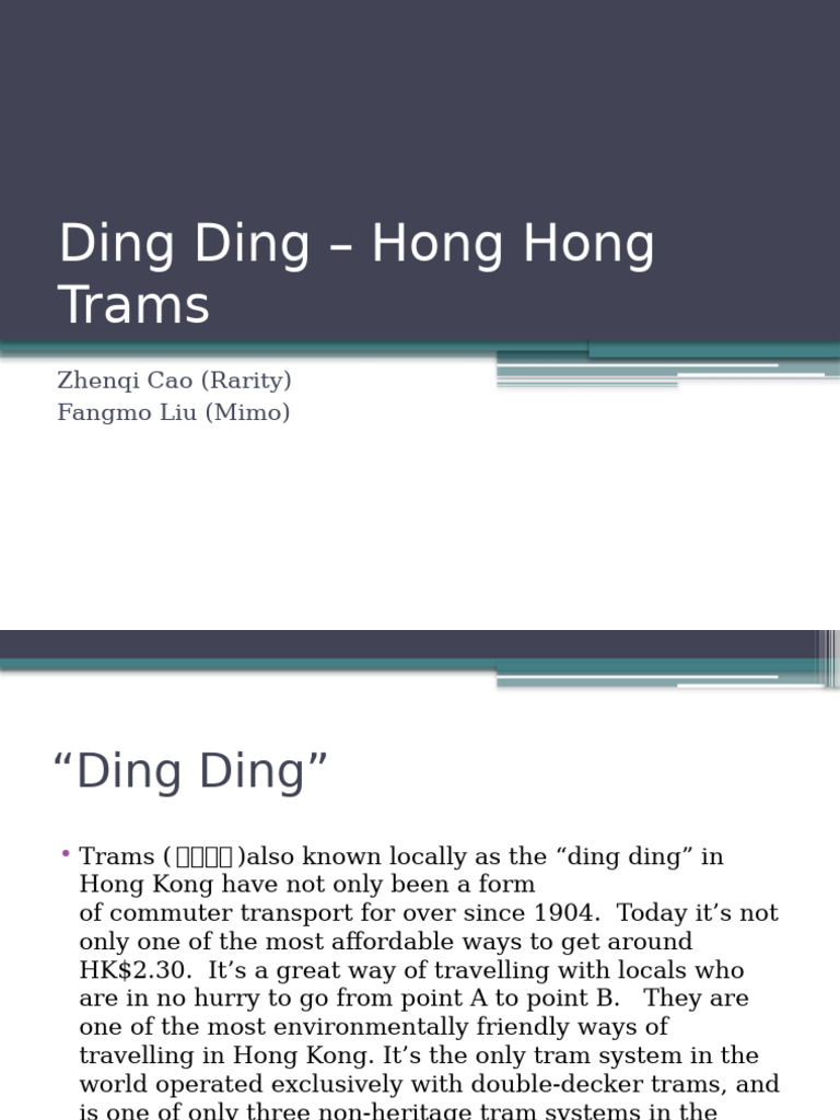 Ding Ding - Hong Hong Trams | PDF