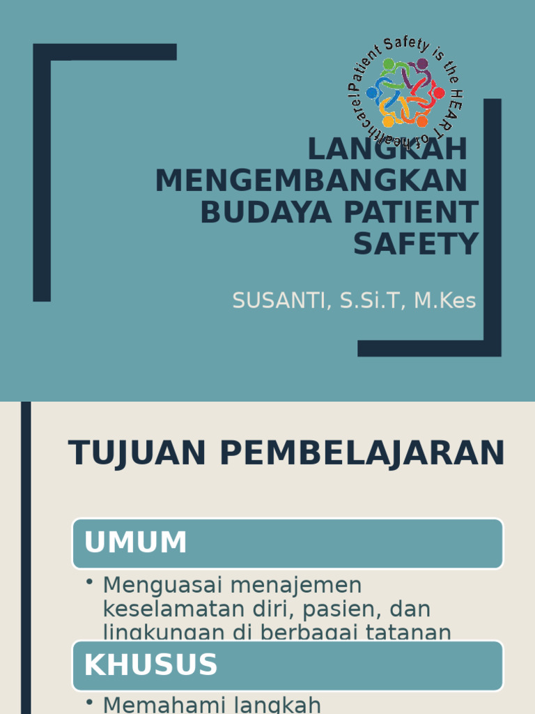 3 - Langkah Kembangkan Patient Safety | PDF