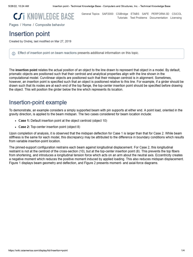 Insertion Point - Technical Knowledge Base - CSI | PDF