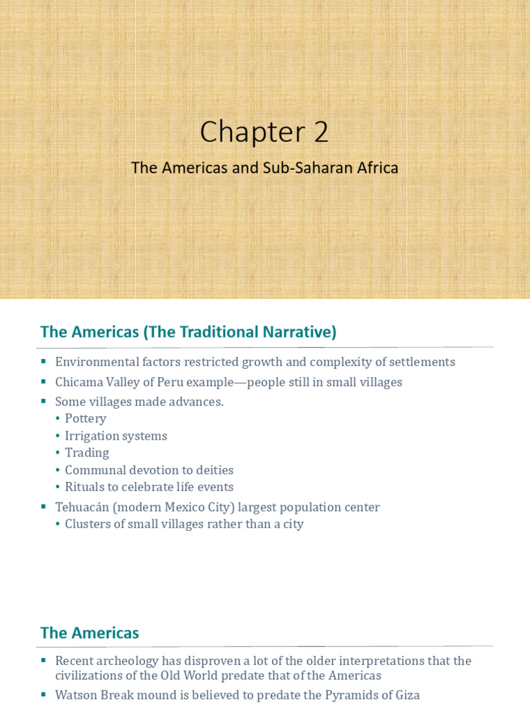 Chapter 2 Americas and Sub-Saharan Africa | PDF