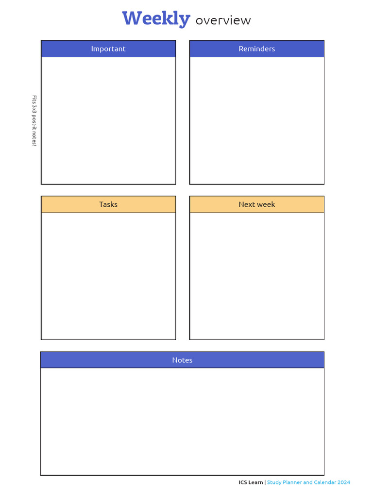 Study Planner 2024-2 | PDF