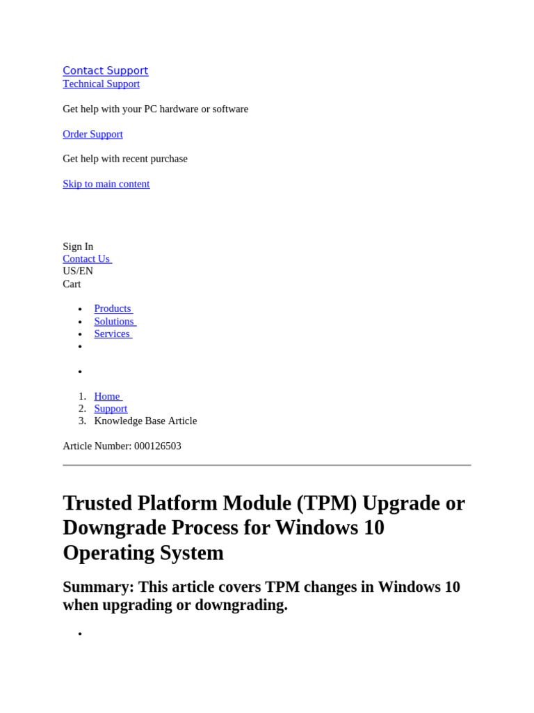 TPM Instructions | PDF