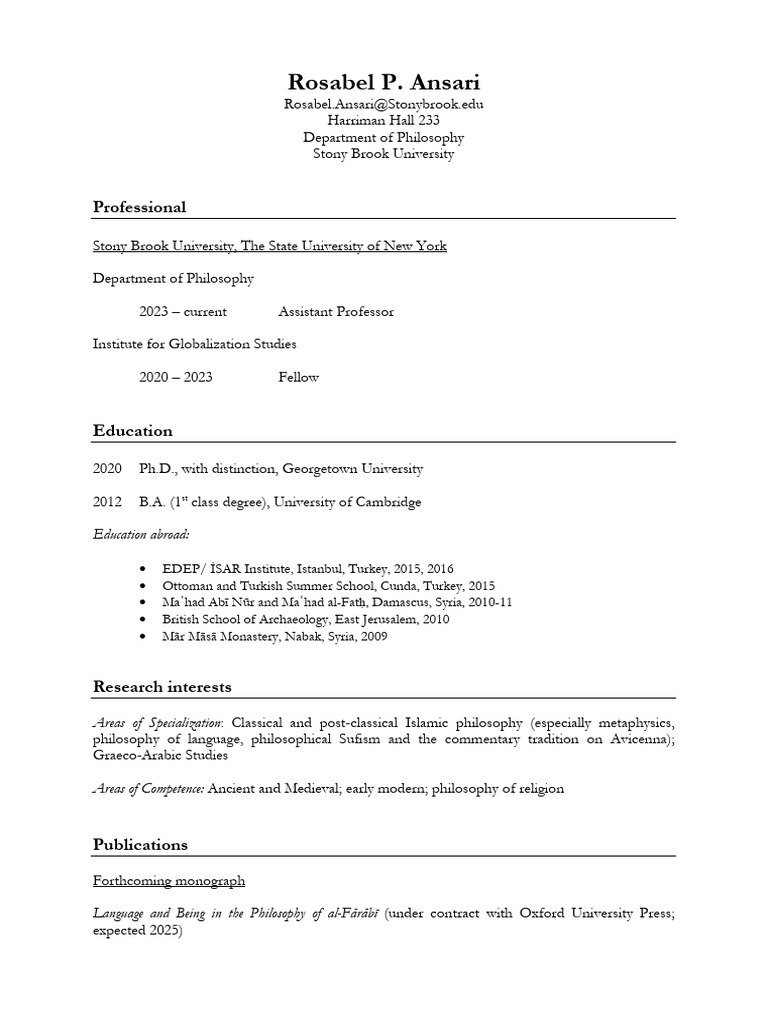 R Ansari CV | PDF