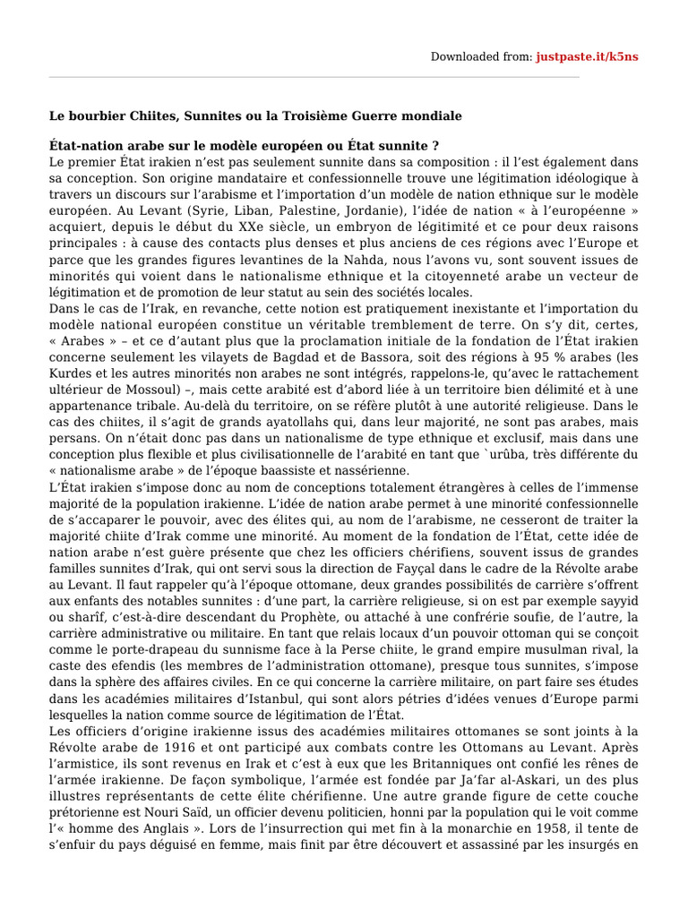 Le-bourbier-chiites-sunnites | PDF