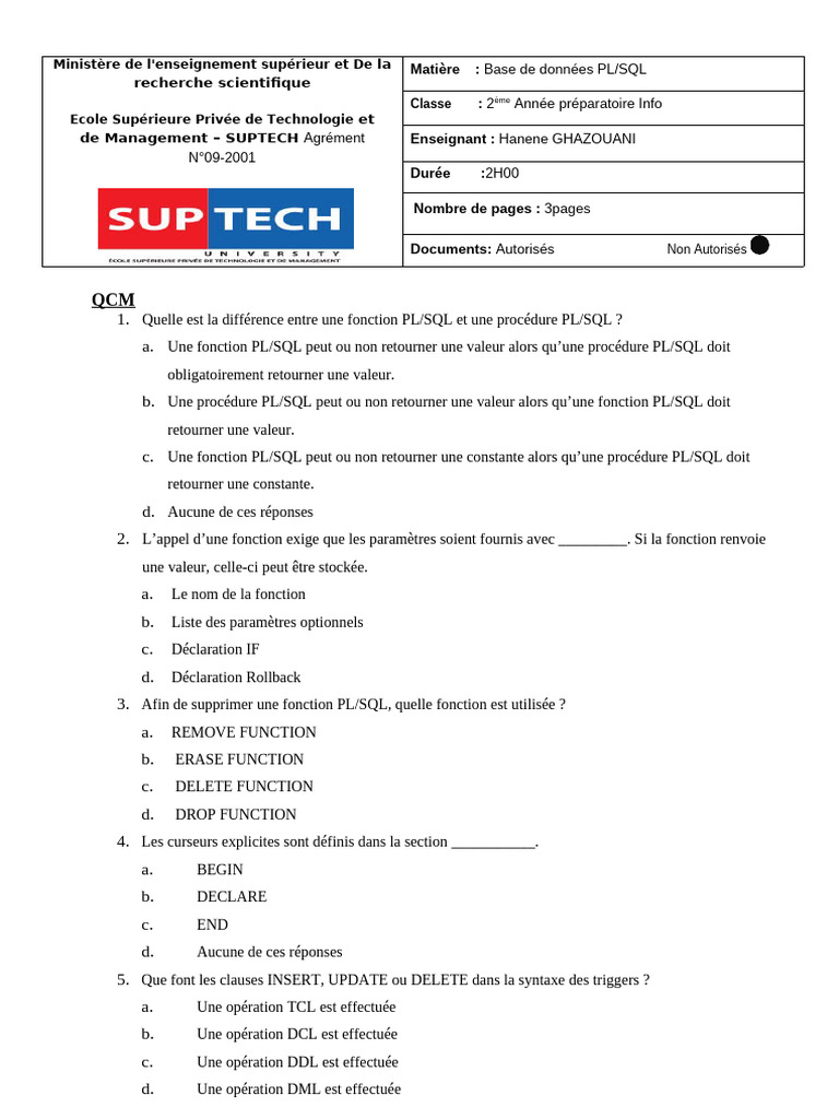 Examen PL SQL | PDF