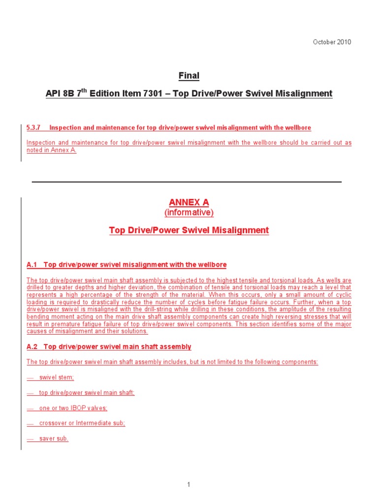 Api RP 8B | PDF | Fatigue (Material) | Structural Load
