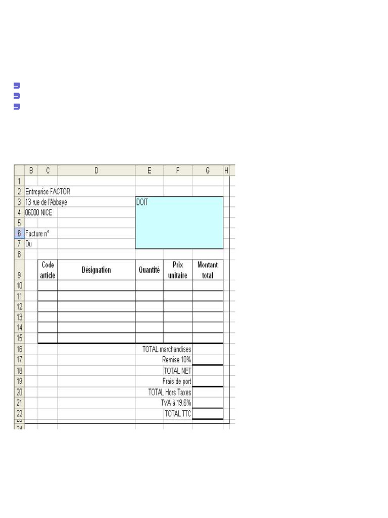 Ex0 Fonction Si Avec 2 Conditions Facture Simple | PDF
