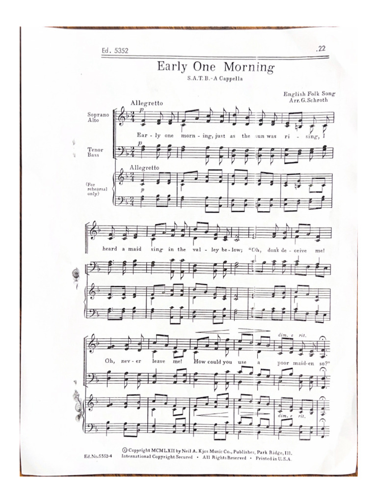 Early One Morning 2 | PDF