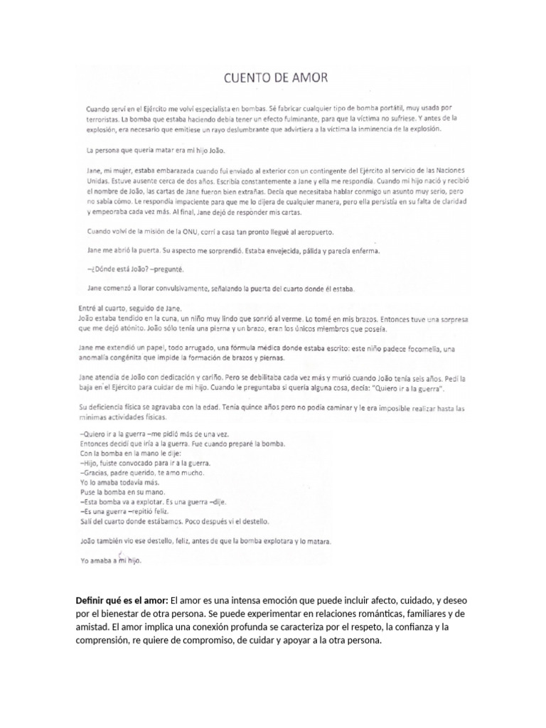 Cuento El Amor | PDF