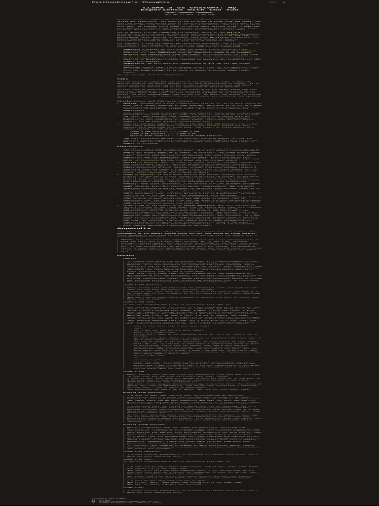 LLaMA 3 Vs ChatGPT My Experience With The Two | PDF