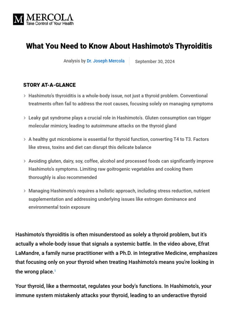 Hashimotos Thyroiditis PDF | PDF