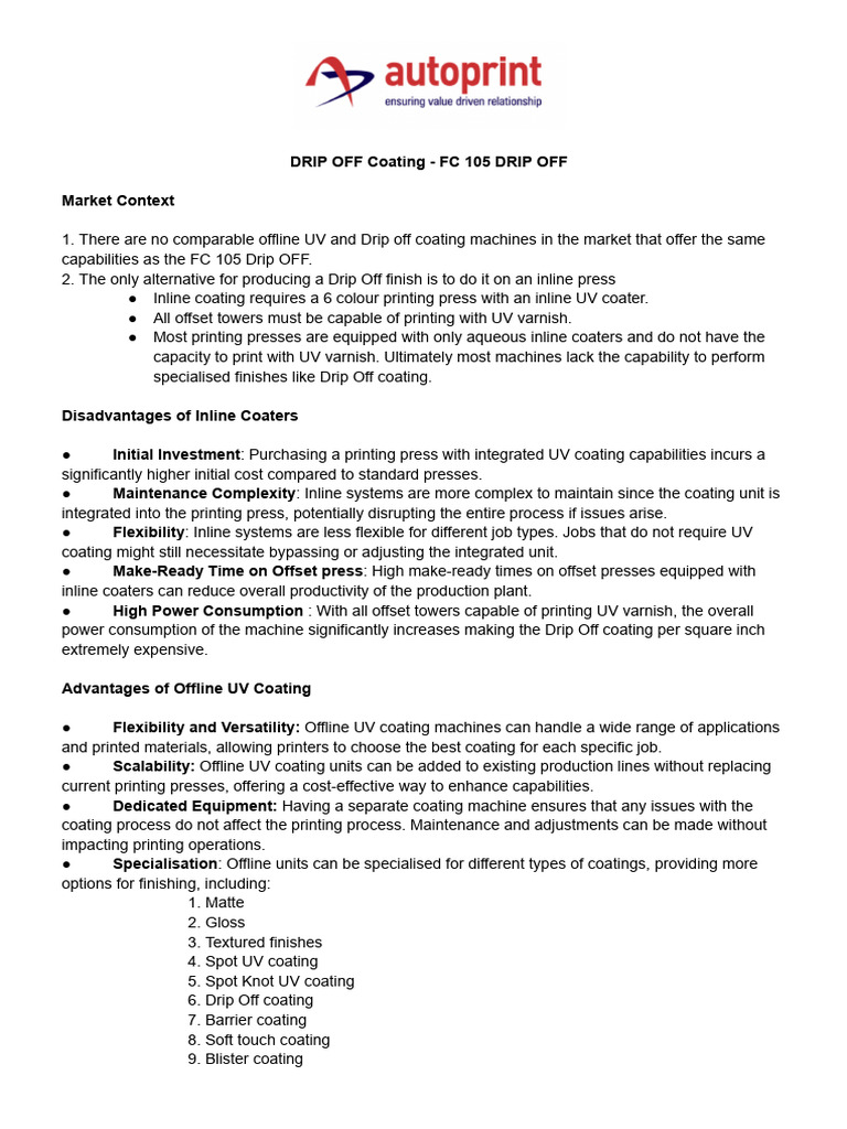 DRIP OFF Coating - FC 105 DRIP OFF | PDF