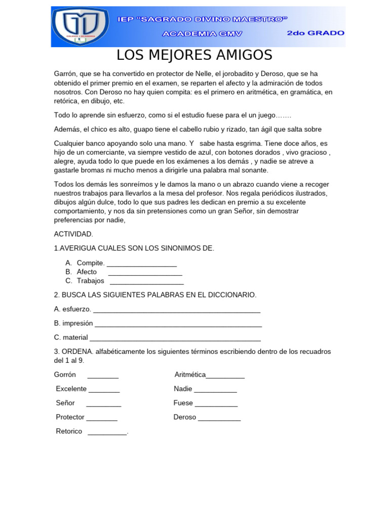 Los Mejores Amigos | PDF