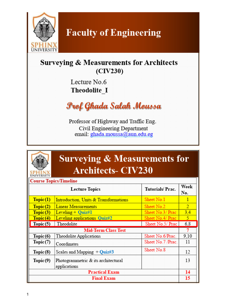 06 - Ghada - Theodolite - I | PDF