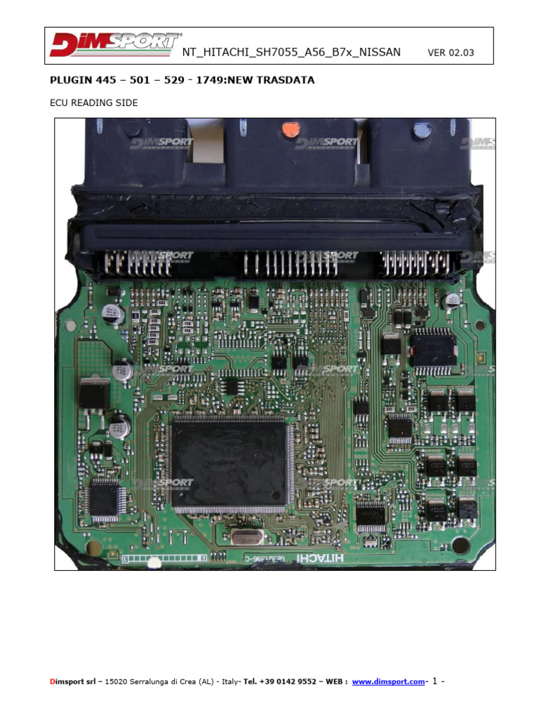 NT Hitachi Sh7055 A56 b7x Nissan 1033 | PDF