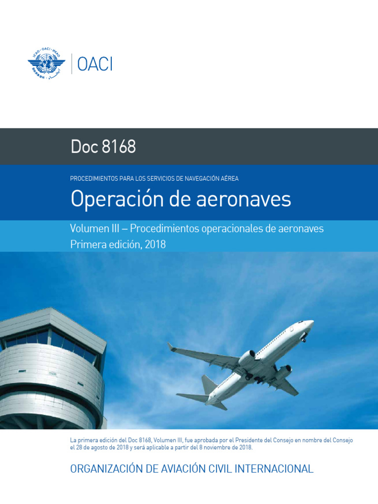 Documento 8168 OACI Operación de Aeronaves - Volumen III ...