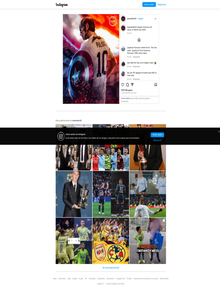 Fan10 - Captain America Will Return in World Cup 2026. - Instagram | PDF