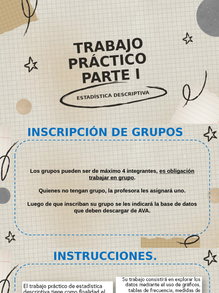 Instrucciones Trabajo Práctico Parte I | PDF