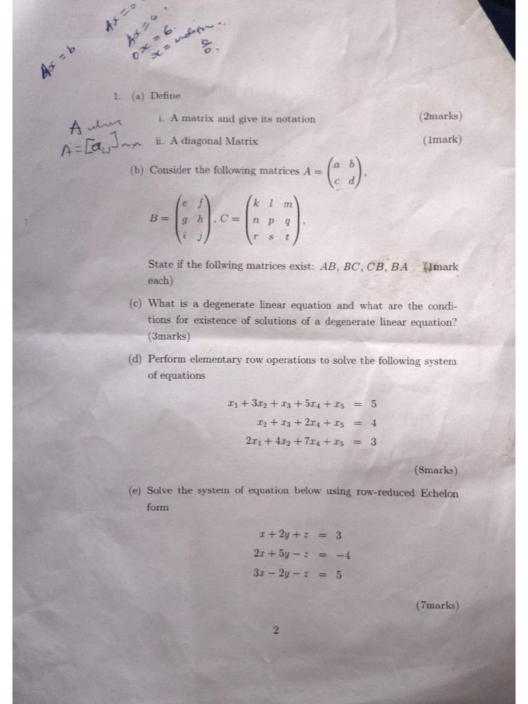 Year 1 Test Algebra | PDF
