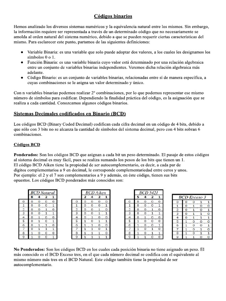 Códigos Binarios | PDF