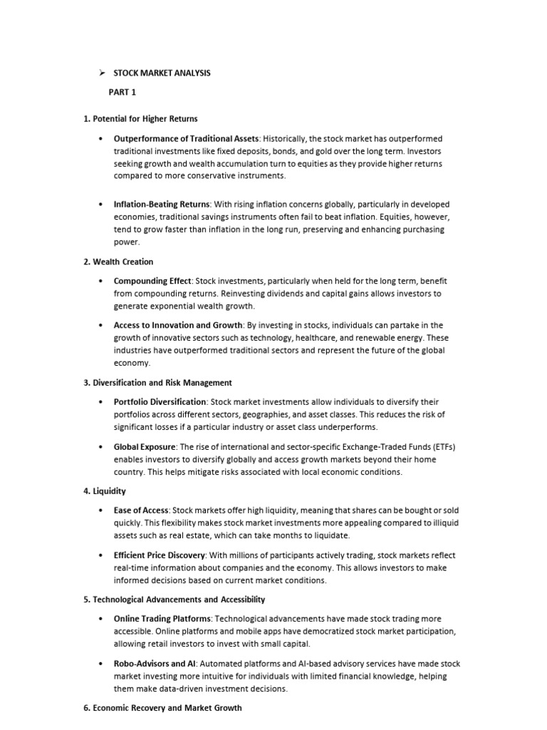 Stock Market Analysis Pdf