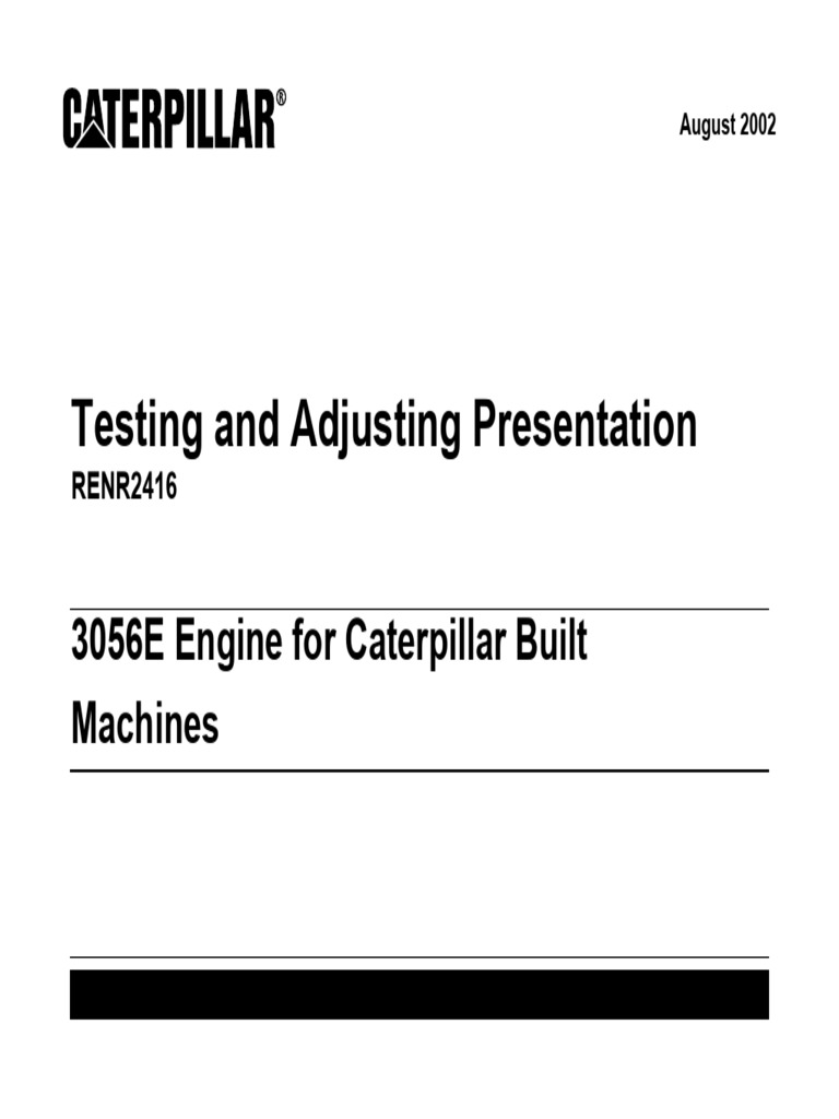 CAT 3056E Testing & Adjusting | PDF