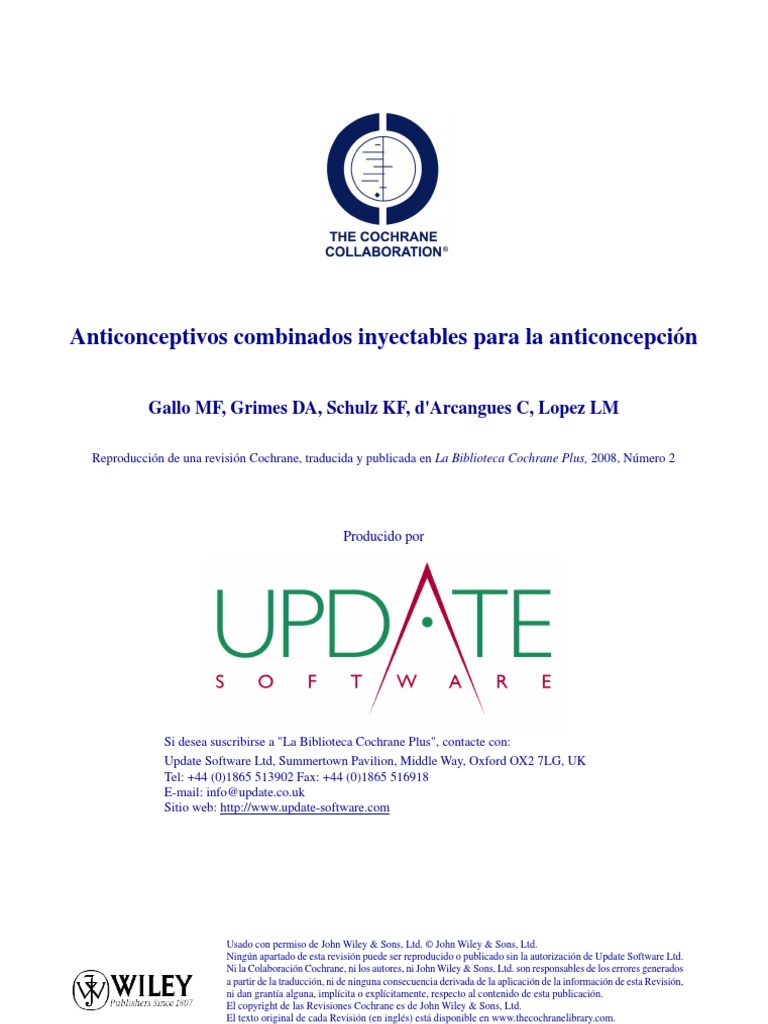Anticonceptivos Combinados Inyectables para La Anticoncepción | PDF ...