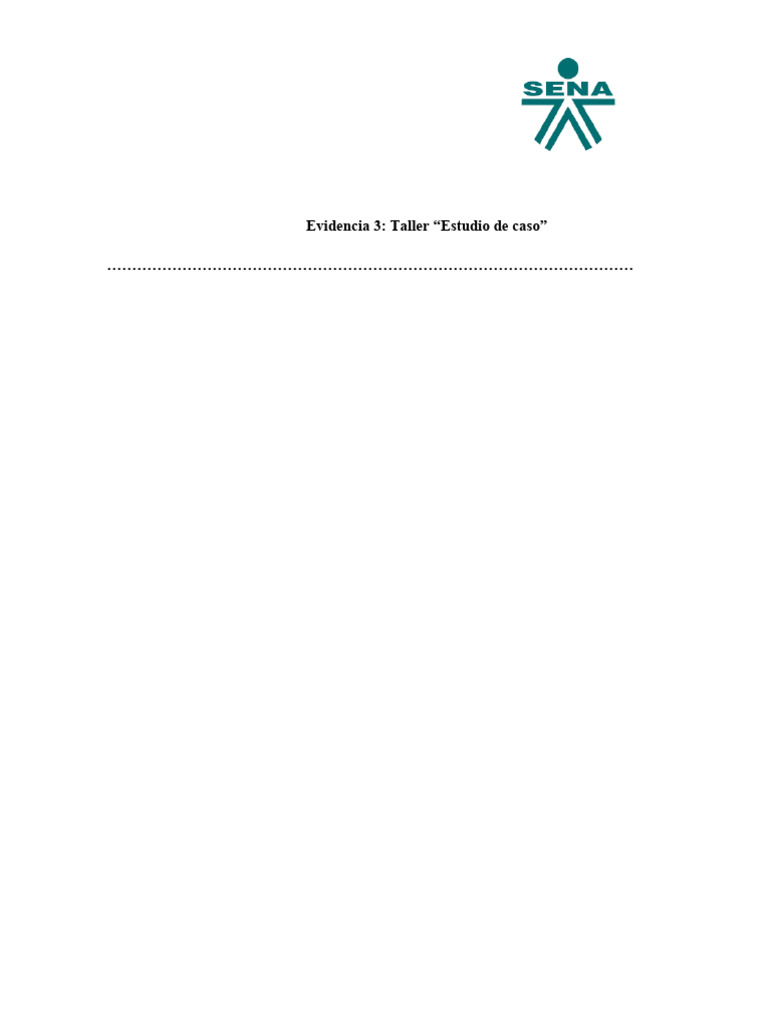 Actividad 2 - Evidencia 3 Taller "Estudio de Caso" | PDF