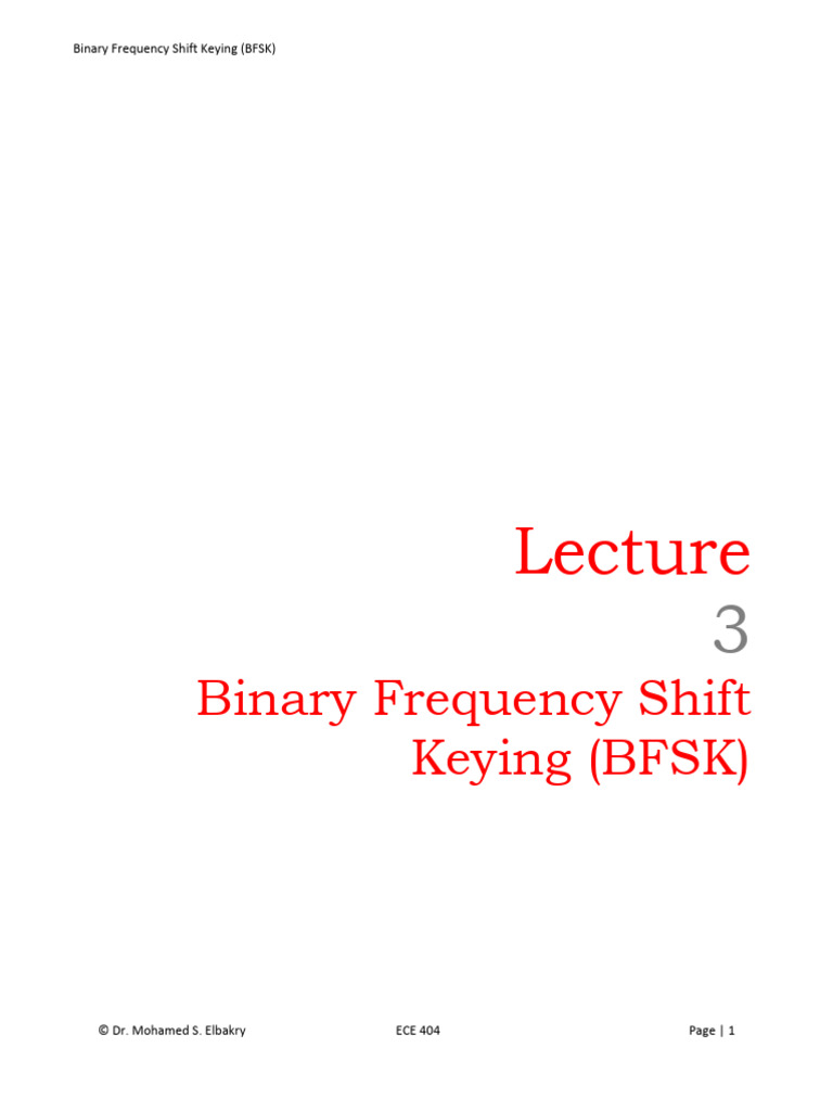 BFSK | PDF