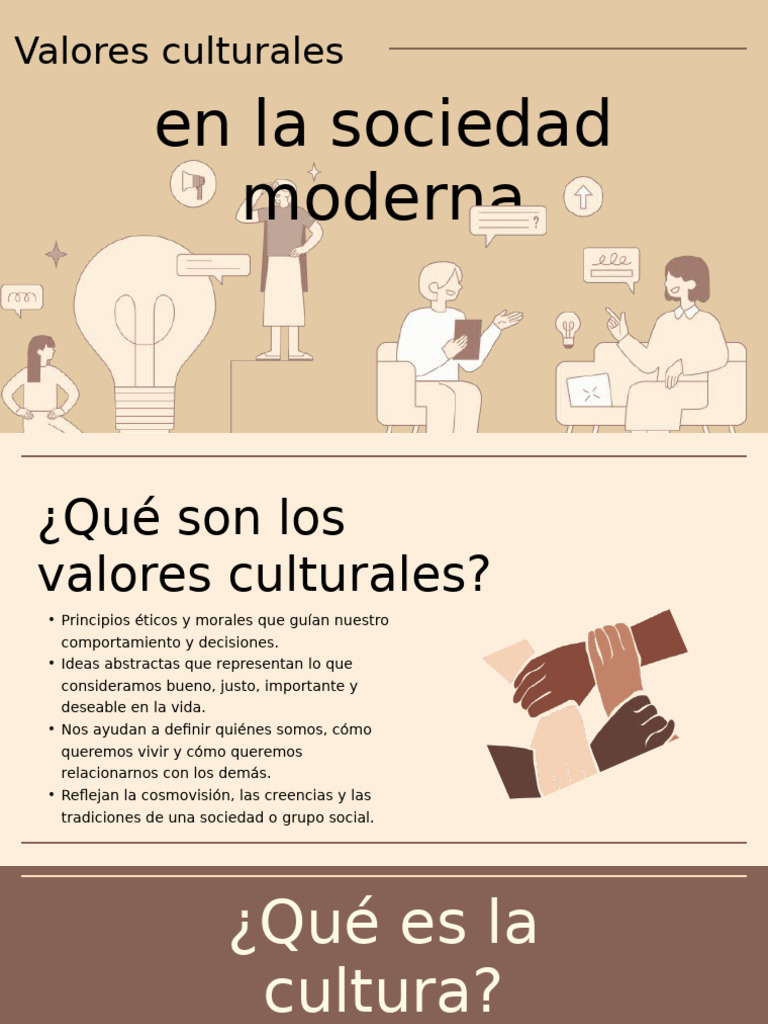 Valores Culturales en La Sociedad Moderna | PDF | Sociedad | Grupo social