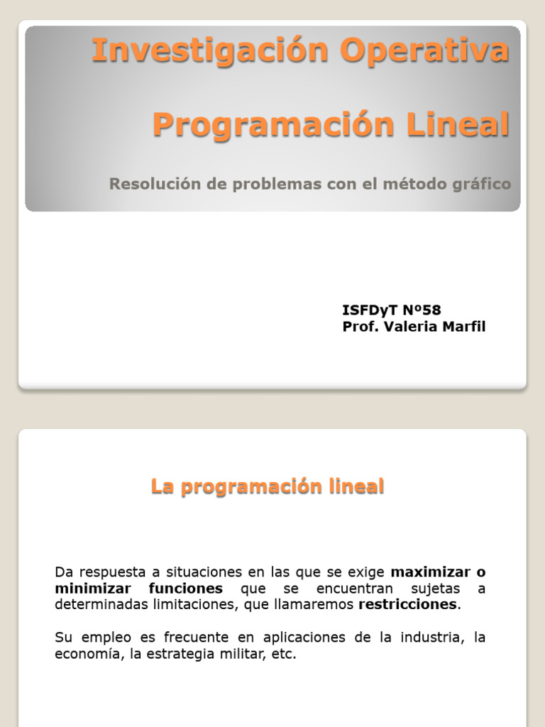 6A.Presentación y Ejemplo de PL | PDF