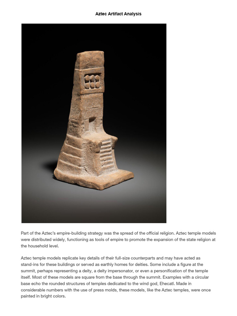 Aztec Artifact Analysis | PDF