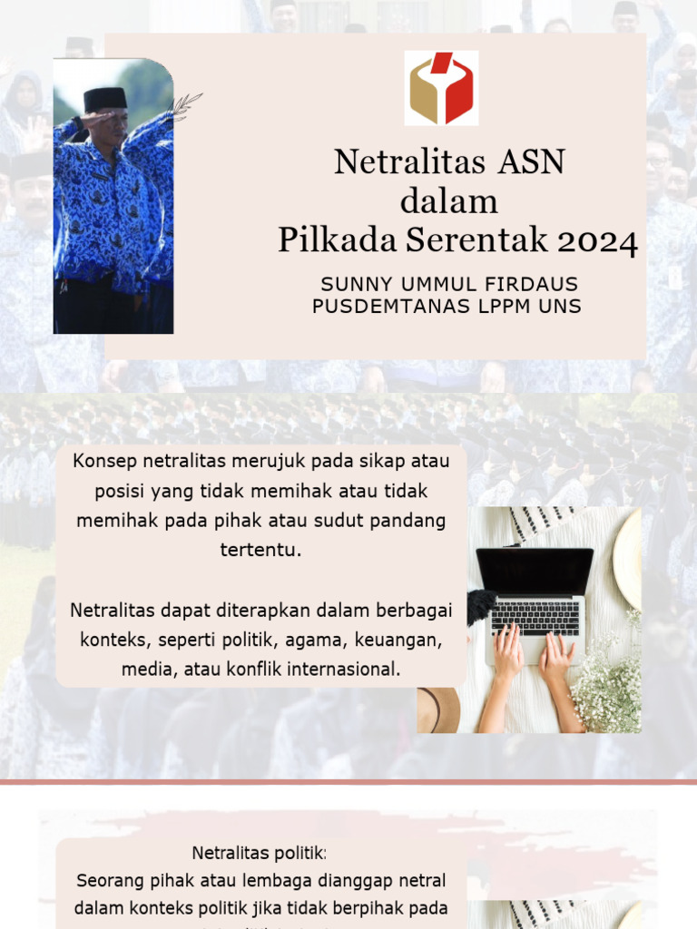 Netralitas ASN Dalam Pilkada Serentak 2024 | PDF