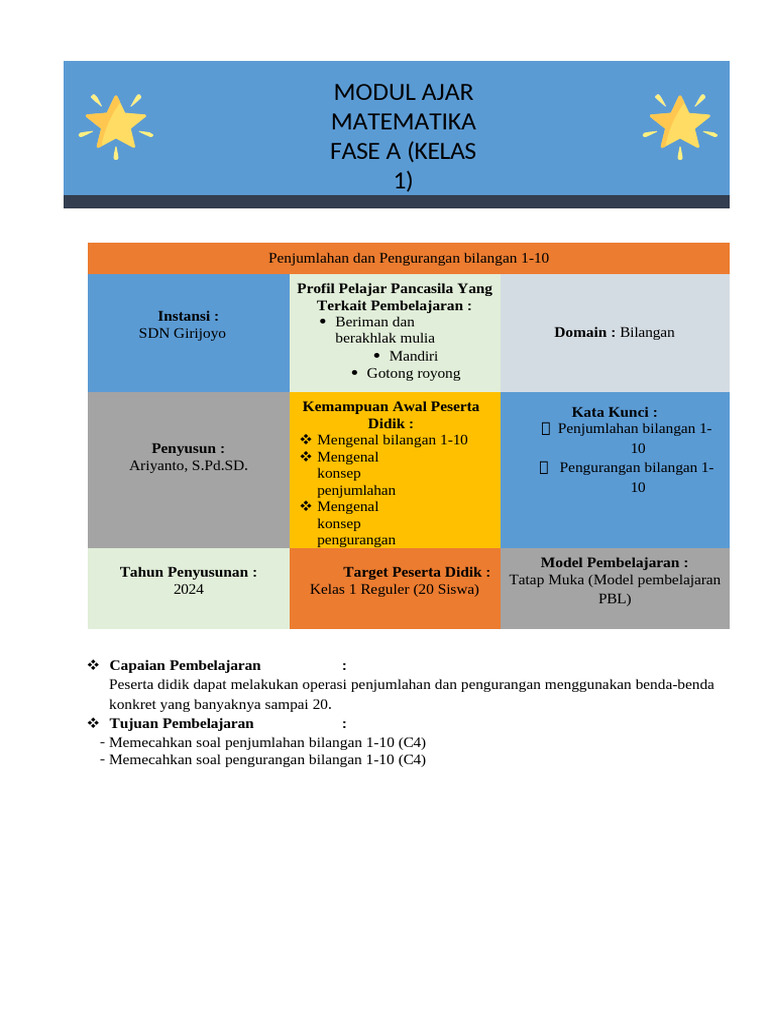 Modul Ajar Pak Ari | PDF