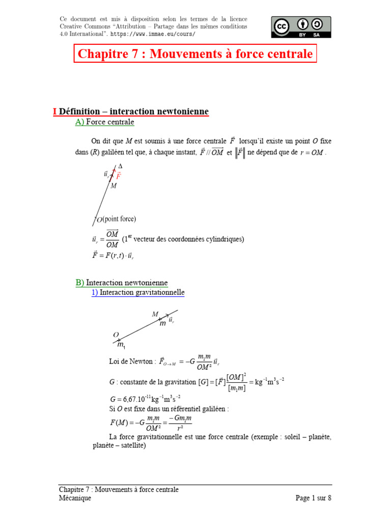 Mouvements À Force Centrale | PDF