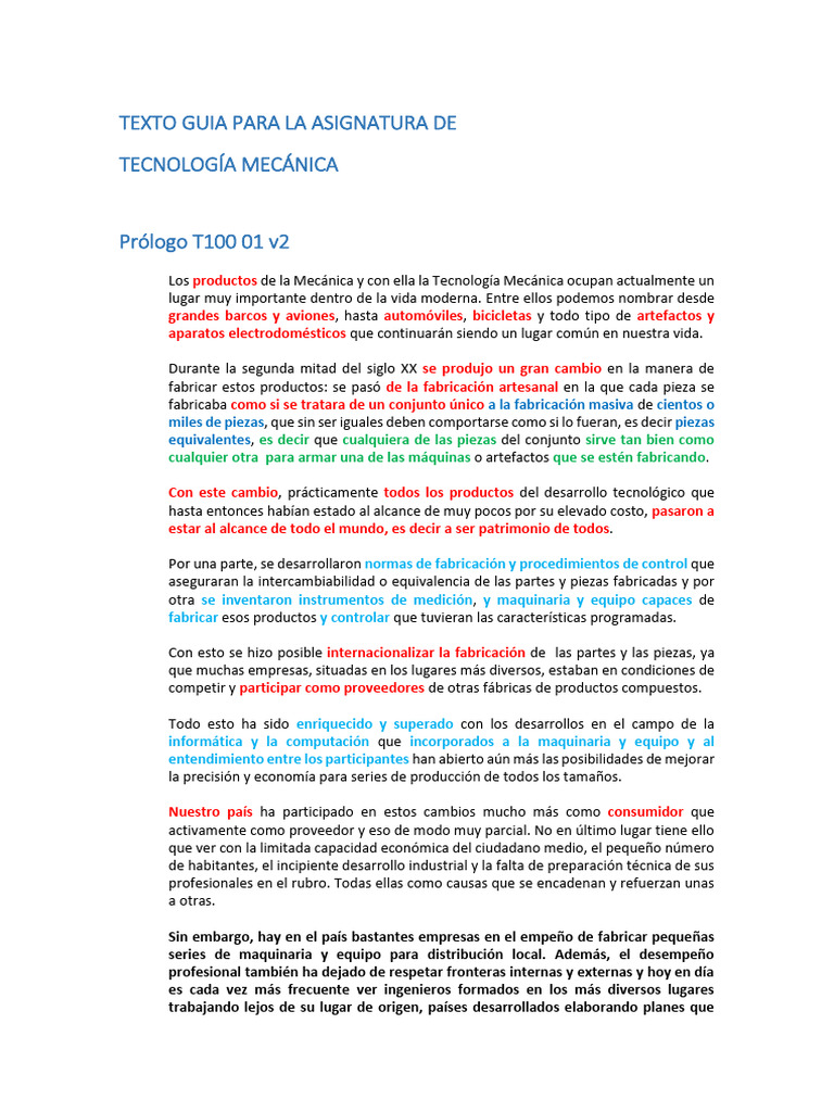 T01 v2 Prologo TEXTO GUIA PARA LA ASIGNATURA 180222 | PDF