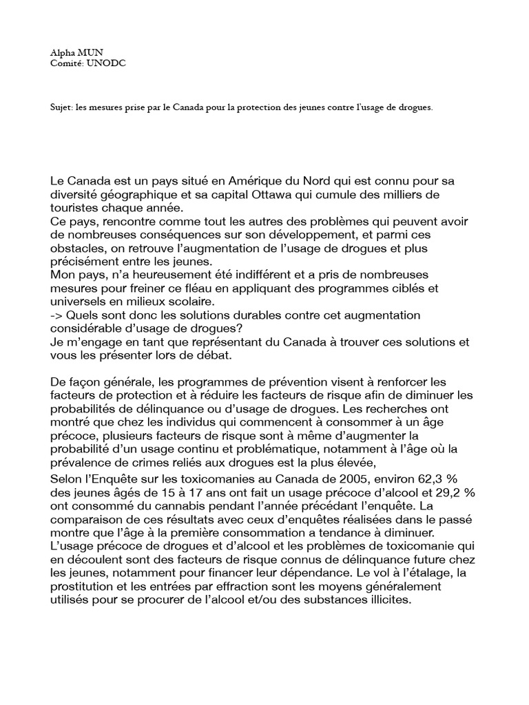 Position Paper MUN | PDF