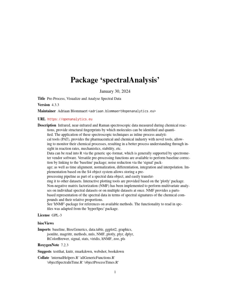 Spectral Analysis | PDF