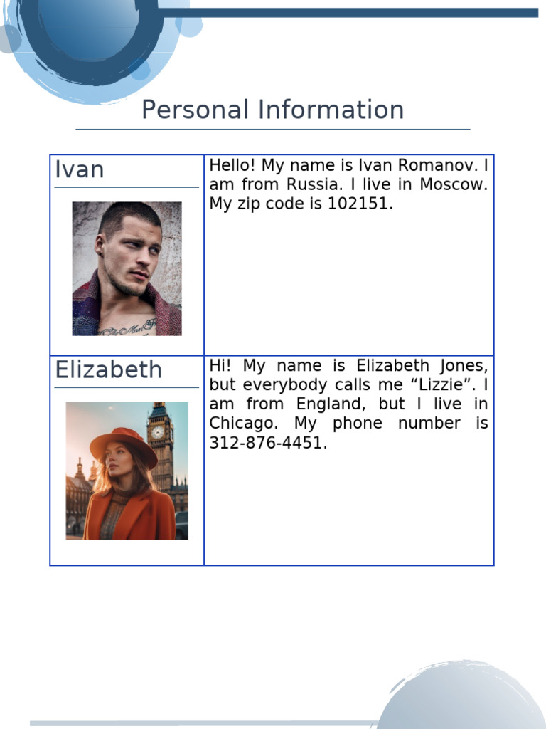 Personal Information | PDF