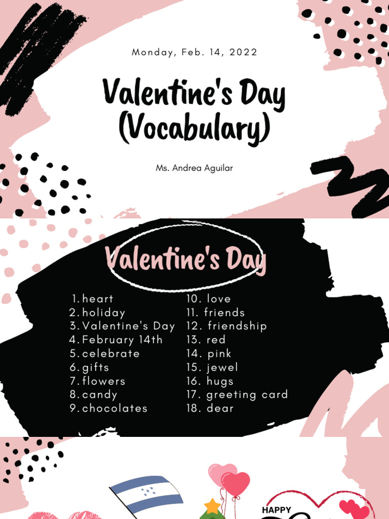 Basic Kids - Valentine's Vocabulary Words | PDF