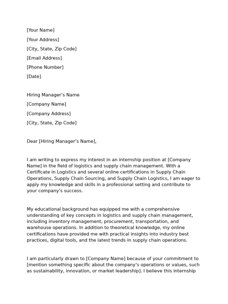 Internship Letter | PDF