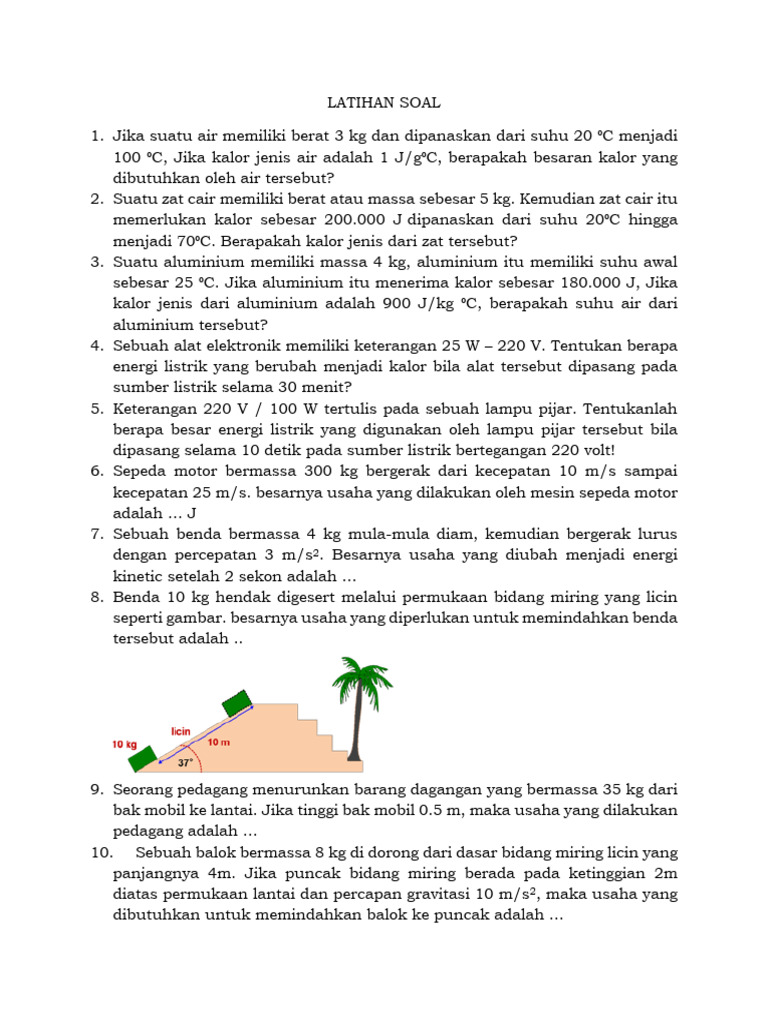 Latihan Soal 10.a.2 Energi | PDF