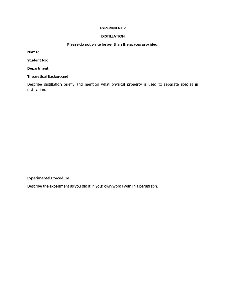 Experiment 2 Lab Report Format | PDF