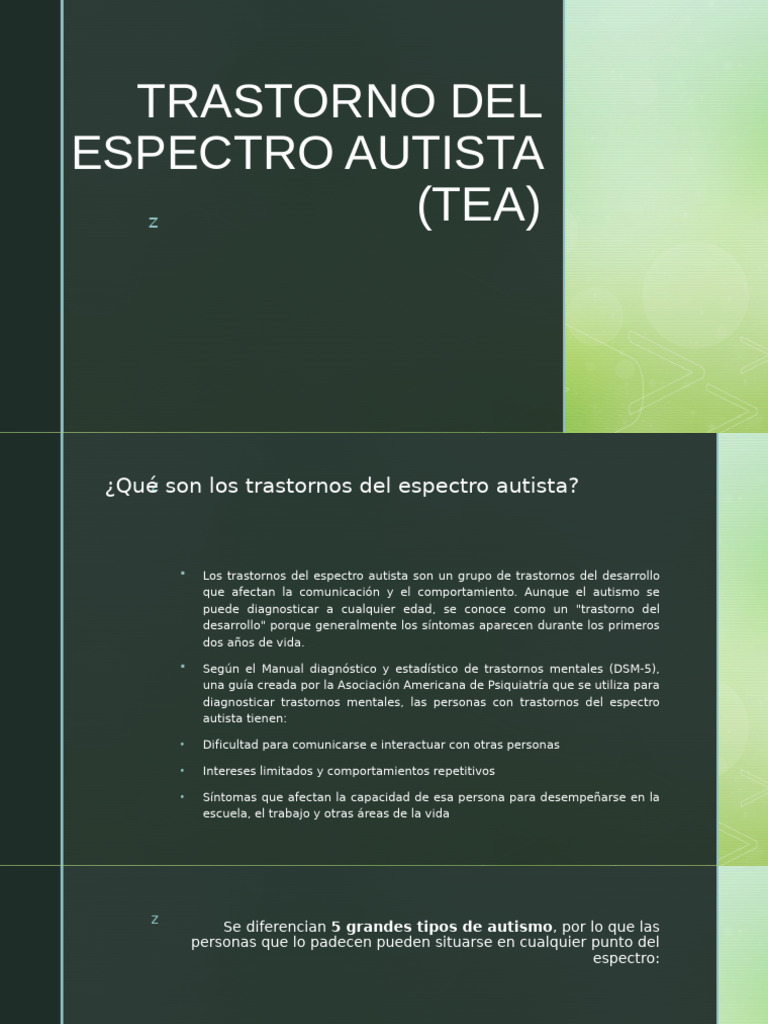 Trastorno Del Espectro Autista (Tea) | PDF