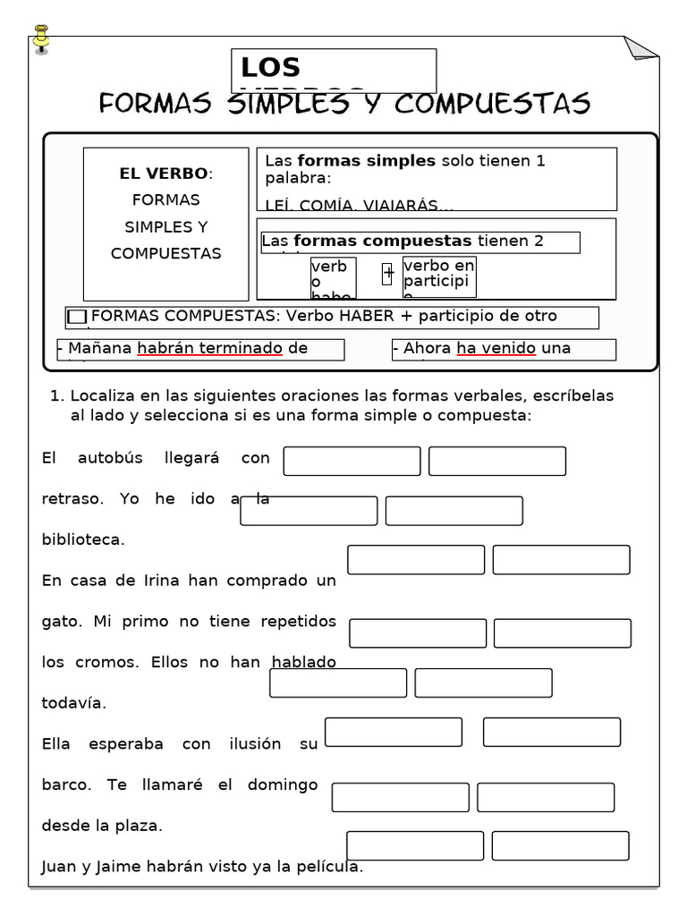 Formas Simples y Compuestas Del Verbo | PDF