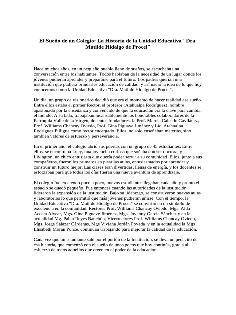 Historia de Matilde | PDF