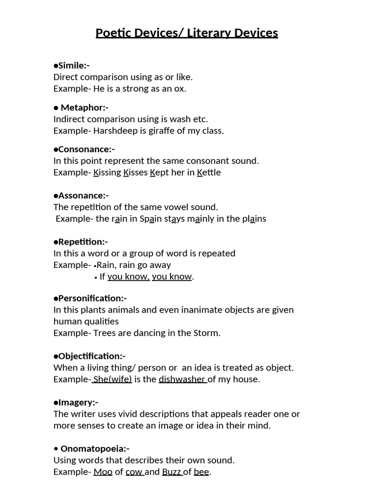 Poetic Devices | PDF