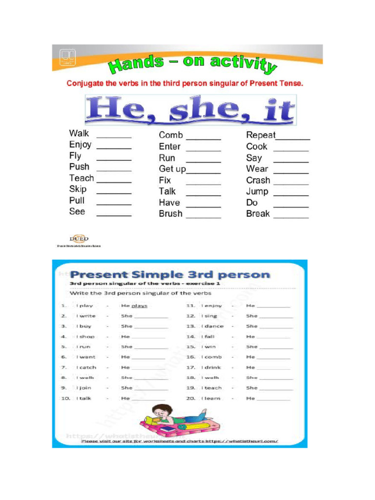 Activity Verbs, Present Simple | PDF